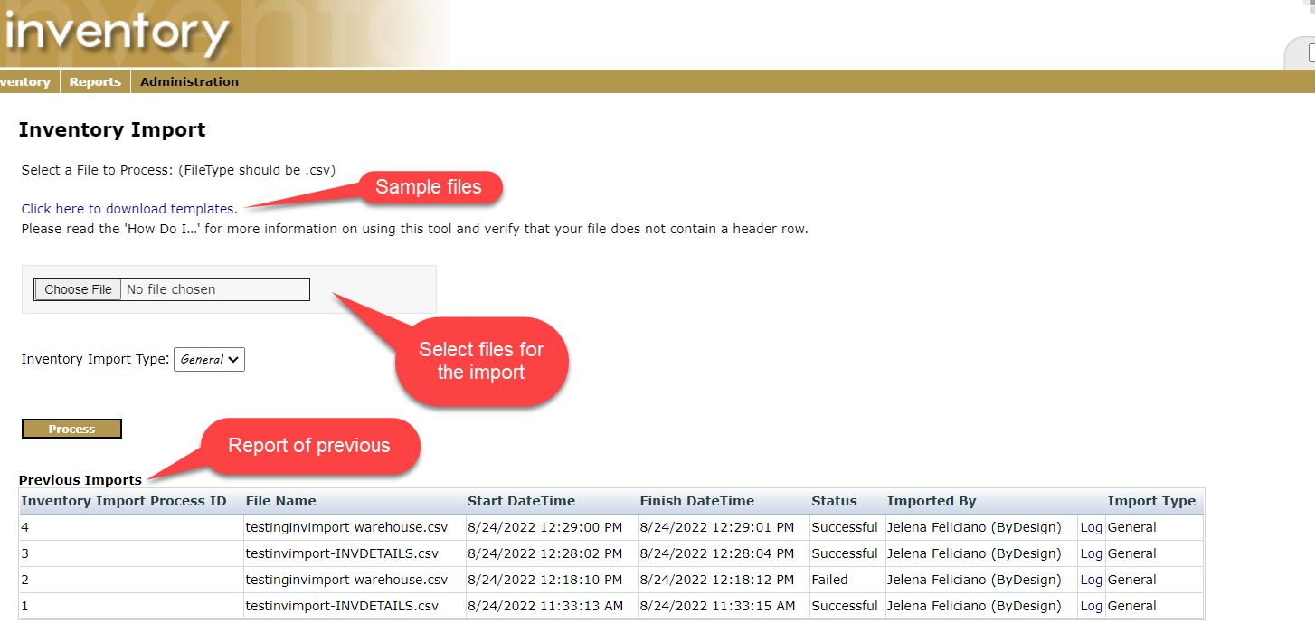 Import Inventory | ByDesign Technologies KB